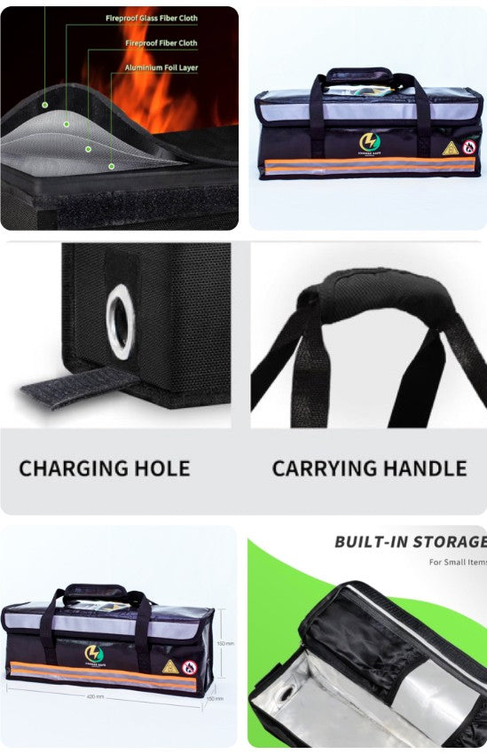 Charge Safe Australia - Fireproof Lithium-Ion Battery Charging Bag